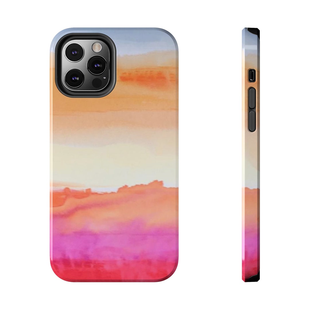 Sunset Phone Case/orange and Pink Hard Cover Compatible With iPhone 7 ...
