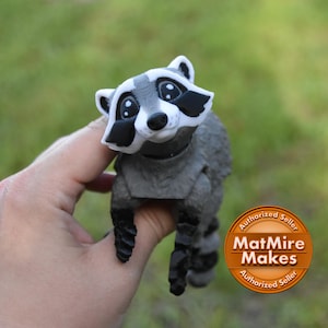 3d Printed Articulated Mini Raccoon - Etsy