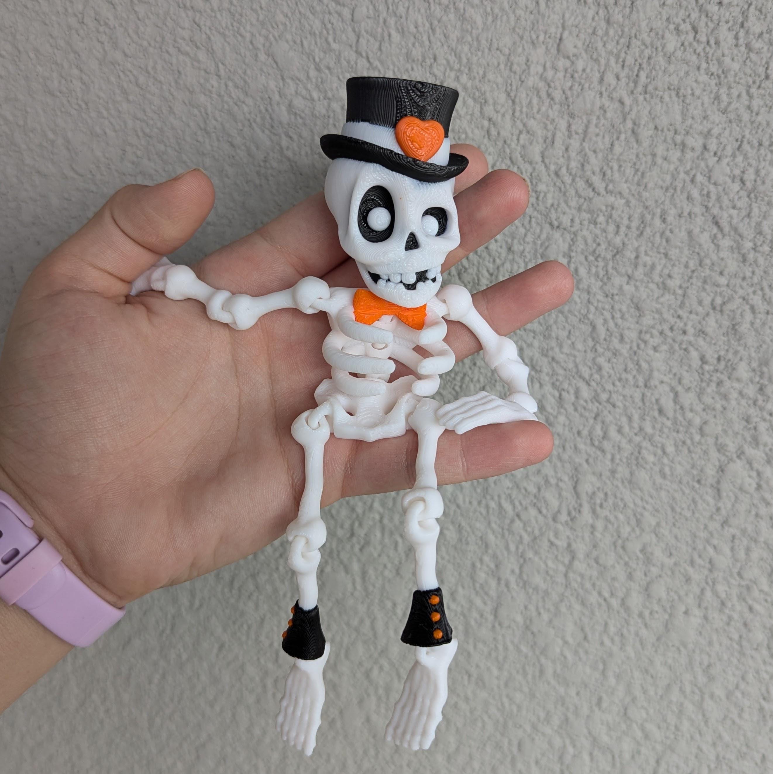 Dapper Skeleton 3D Printed Articulated Figure: Spooky Gentleman ...