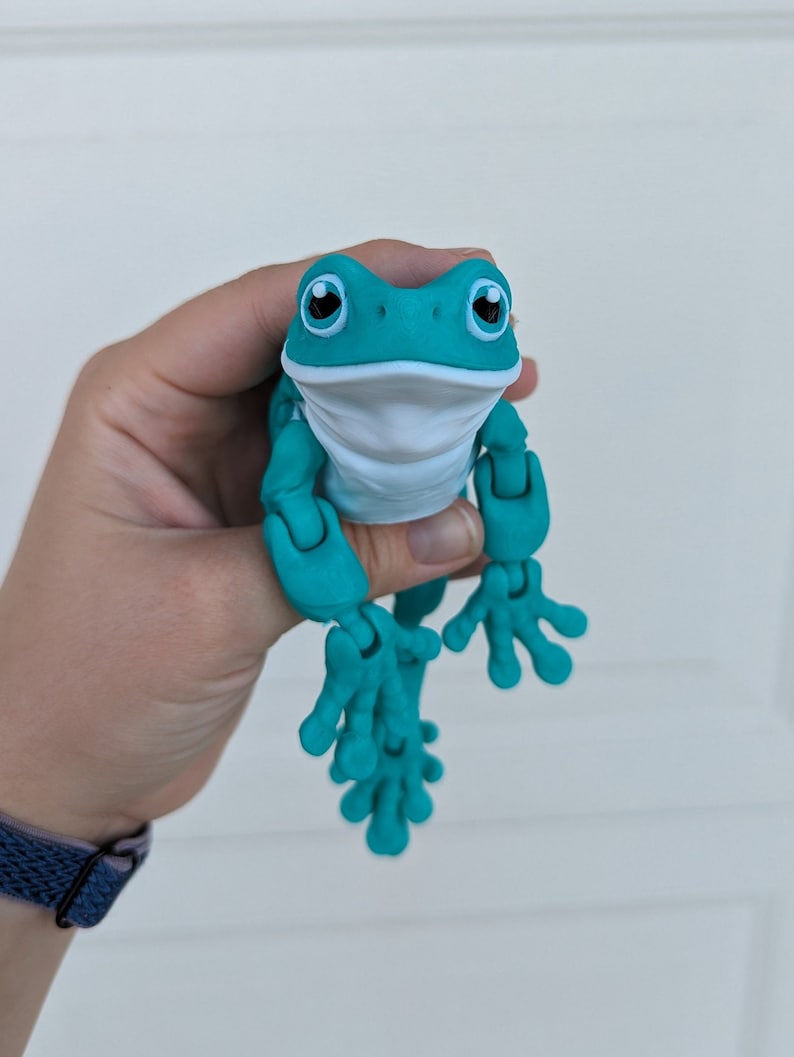 White's Tree Frog 3D Printed Articulated Figure: Unique Amphibian Model ...