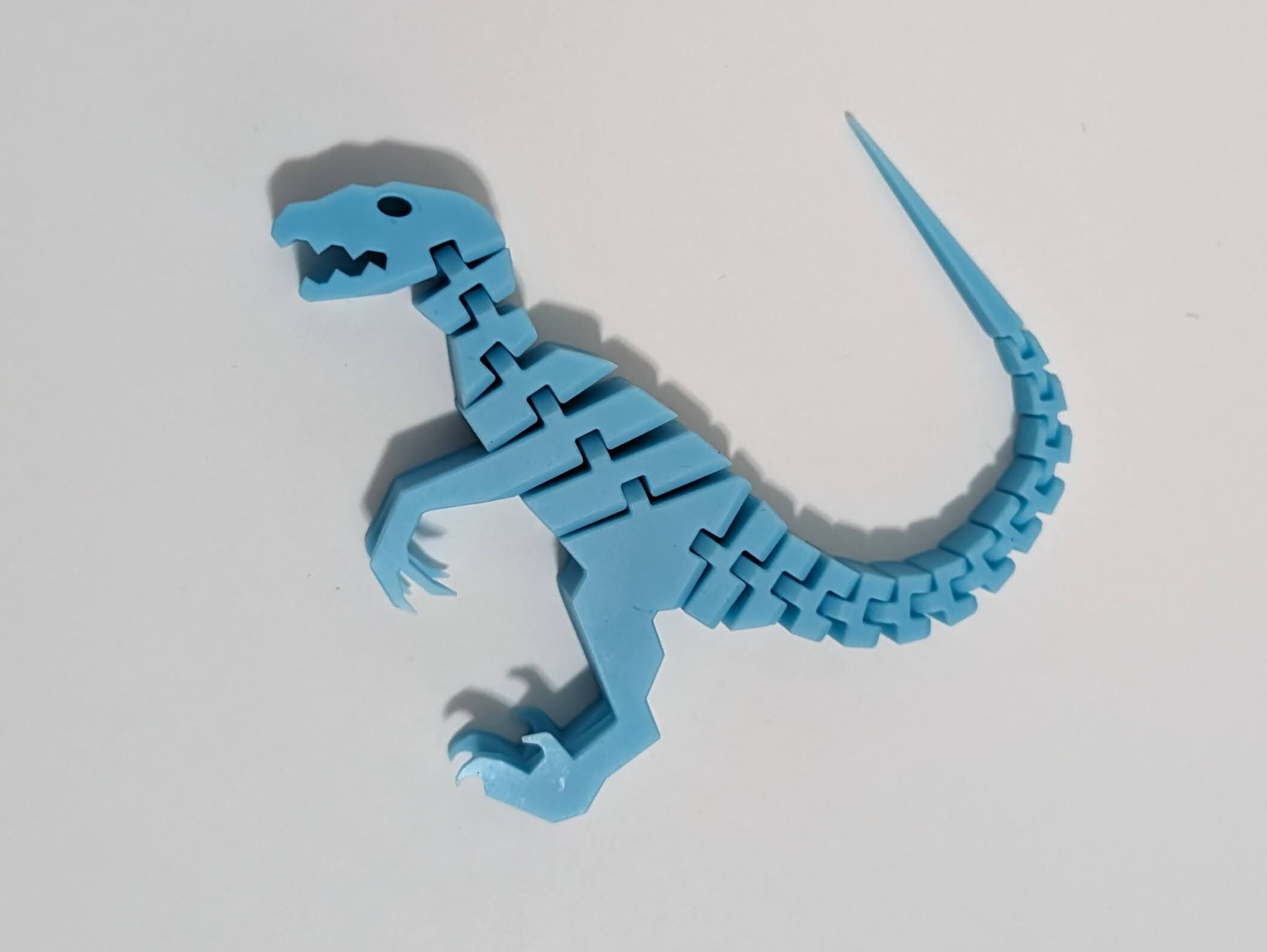 Flexible Raptor 3D Printed Articulated Figure: Dapper Raptor, Keychain ...