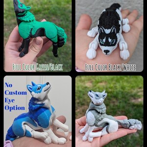Wolf 3D Printed Articulated Figure - Wild Animal Model - Wildlife ...