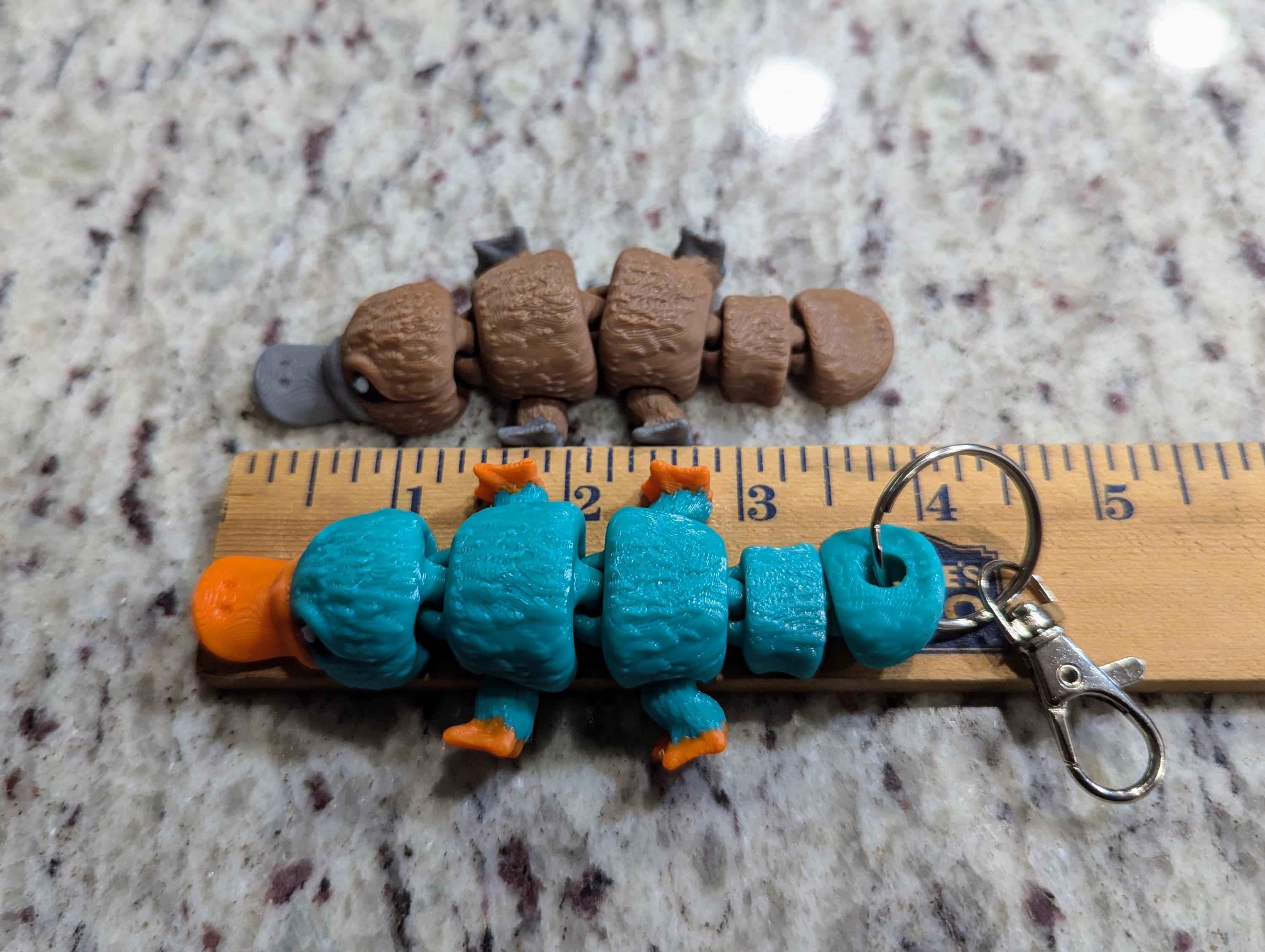 Mini Platypus Articulated 3D Printed Figure: With or Without Keychain ...
