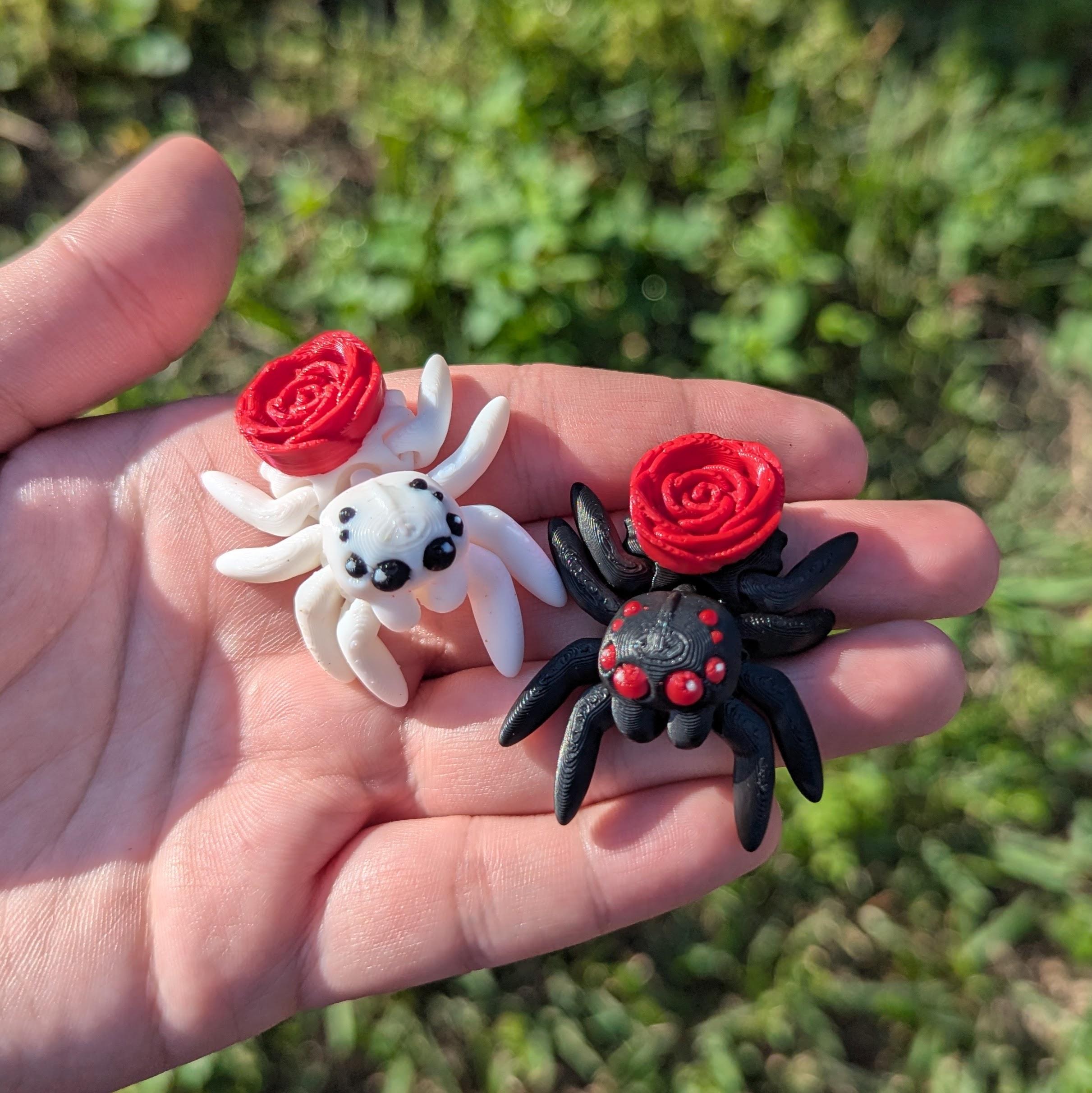 Mini Heart or Rose Spider 3D Printed Articulated Figure: Love ...