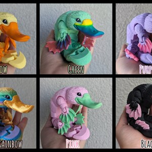 Platypus Large Articulated 3D Printed Figure - Posable Desktop ...