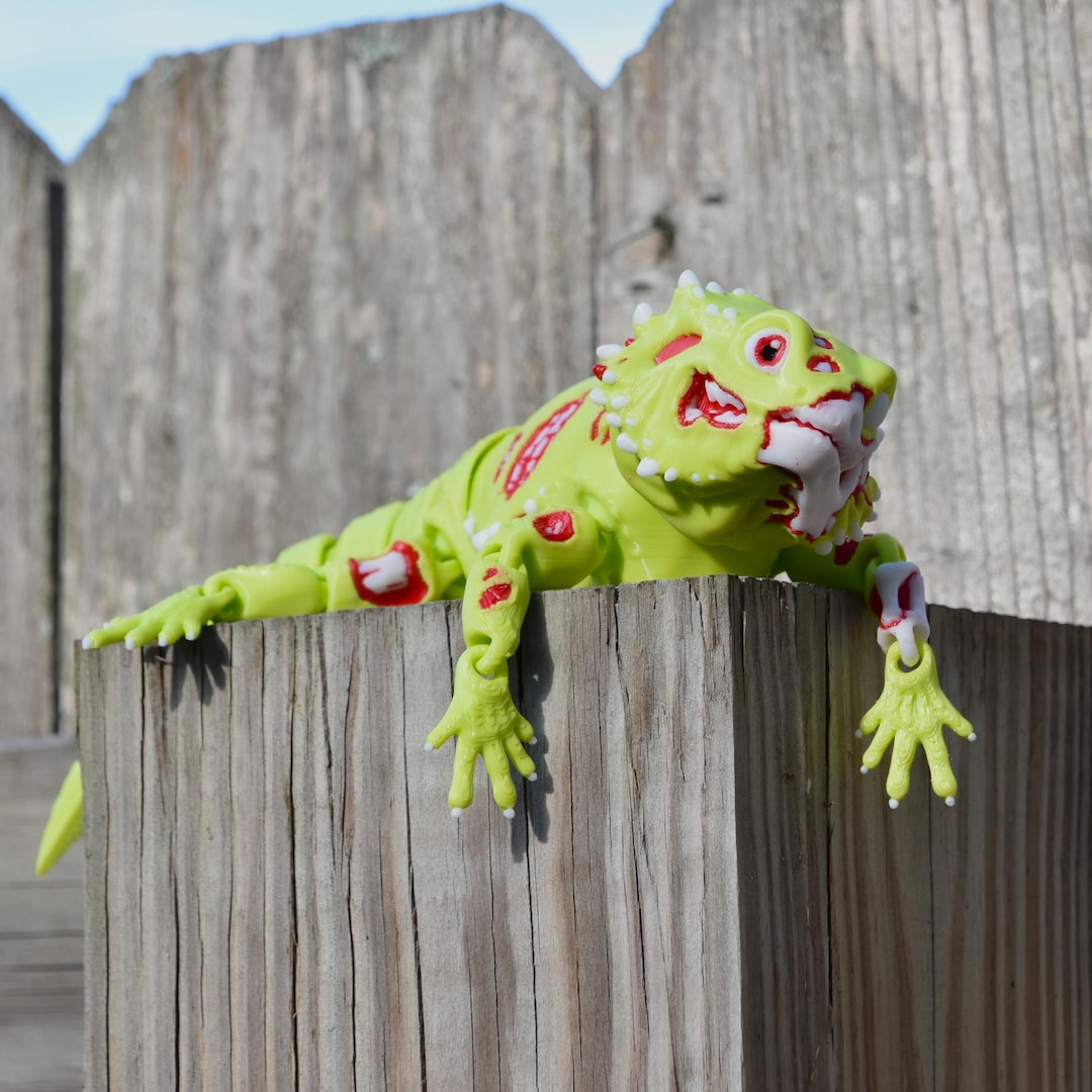 Zombie Bearded Dragon 3D Printed Articulated Full Sized Model ...