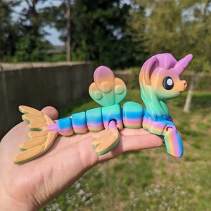 Mermaid Unicorn Magical 3D Printed Articulated Figure: Pegacorn ...