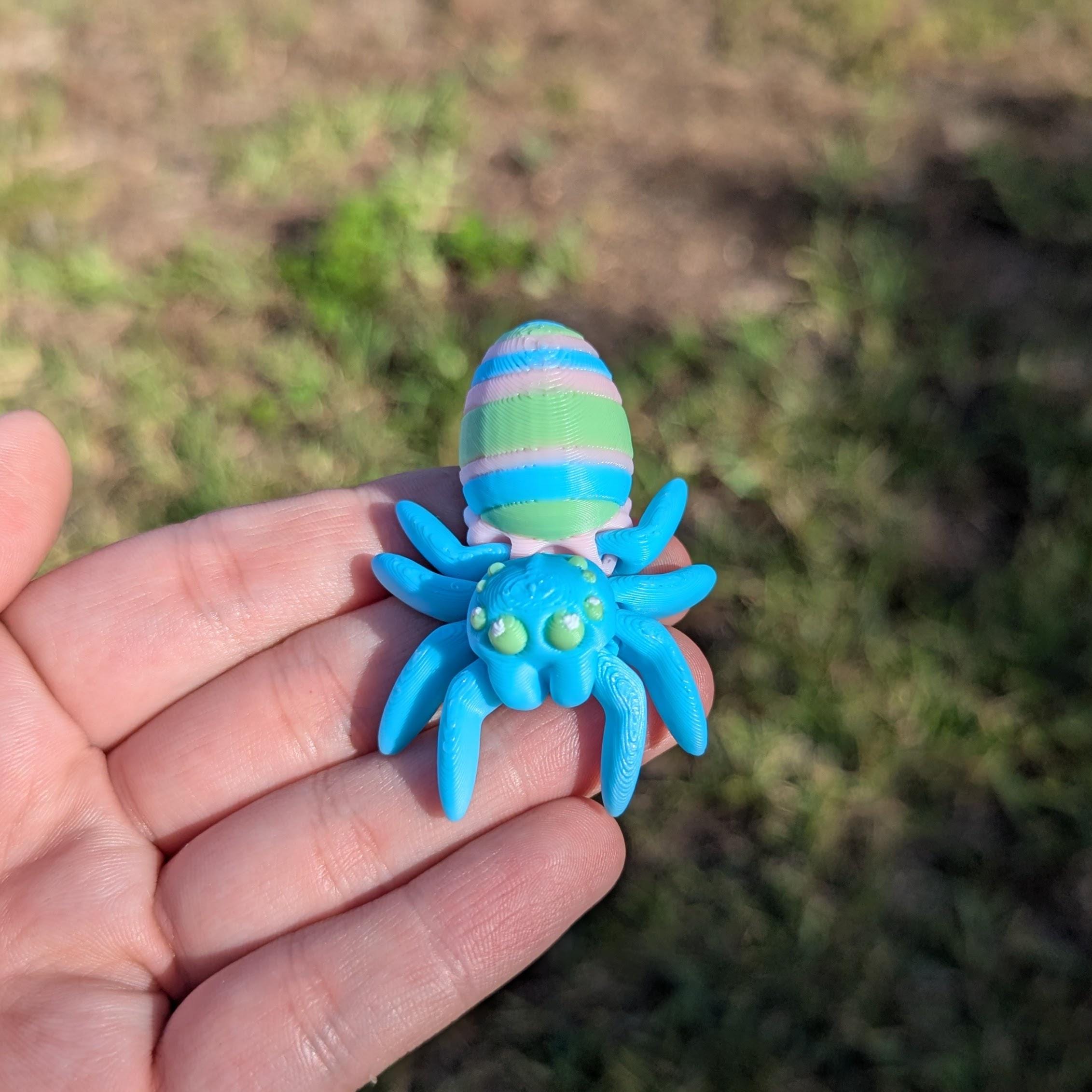 Mini Egg Spider 3D Printed Articulated Figure: Easter Egg, Spring ...