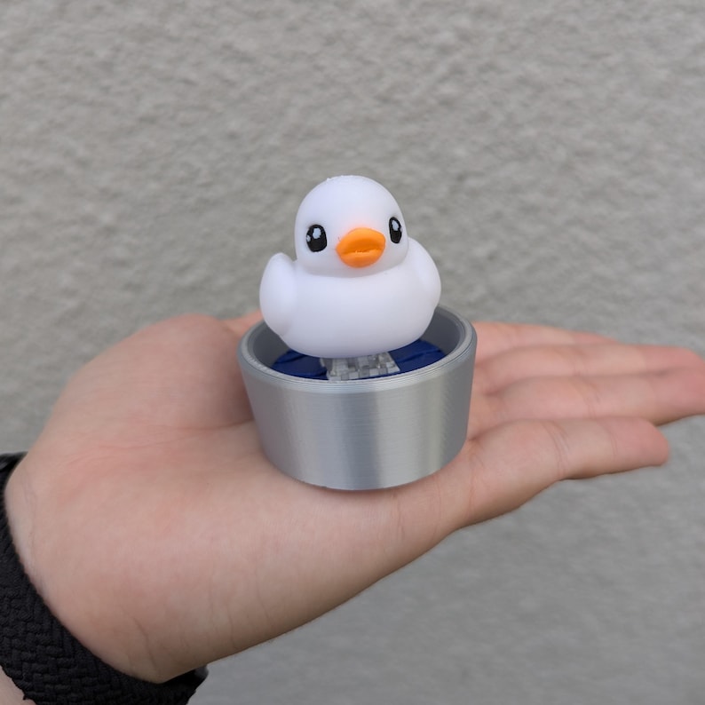Rubber Ducky 3D Printed Clicker: Duck in Bath Tub Keyboard Fidget Model ...