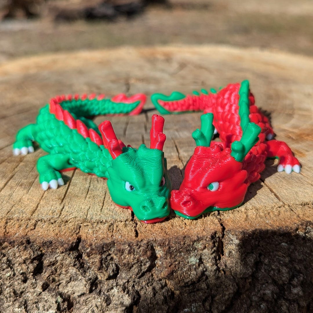 Mini Dragon 3D Printed Articulated Figure: Fidget Flexi Dragons - Etsy