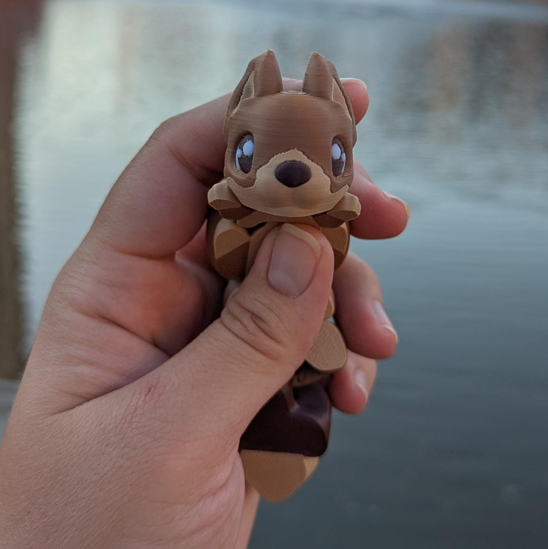 Squirrel 3D Printed Articulated Figure: Flexi Wildlife Model, Forest ...