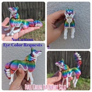 Wolf 3D Printed Articulated Figure - Wild Animal Model - Wildlife ...