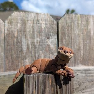 River Otter 3D Printed Articulated Figure: Mama and Baby Set, Wildlife ...