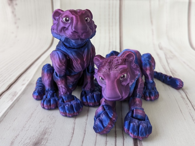 Articulated Tiger Figurine - 3D Printed Model - Cats - Friendly Movable ...
