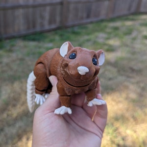 Cute Rat Articulated 3D Figure - Rat or Mouse Figurine - Posable ...