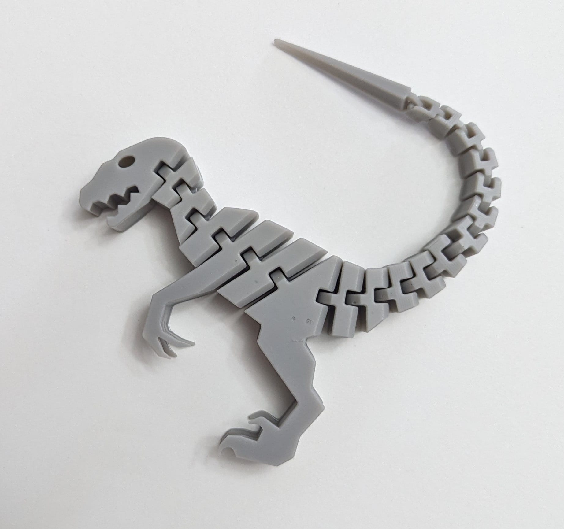 Flexible Raptor 3D Printed Articulated Figure: Dapper Raptor, Keychain ...