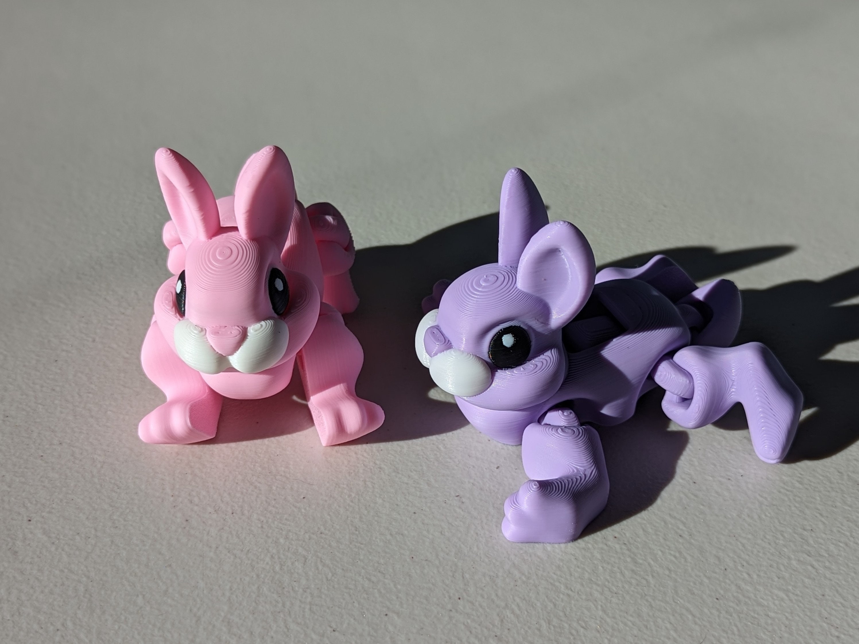 Interactive Easter Figure Set 3D Printed Movable Duck and Bunny, Easter ...