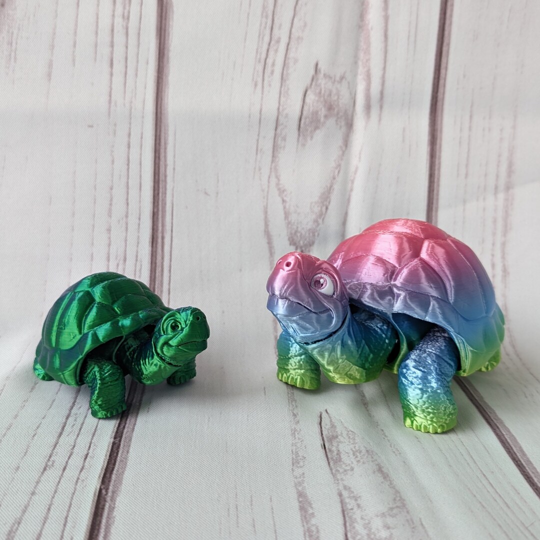 Tortoise 3D Printed Figure - Articulated Model - Tuckable Legs & Head ...