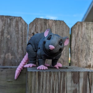 Cute Rat Articulated 3D Figure - Rat or Mouse Figurine - Posable ...