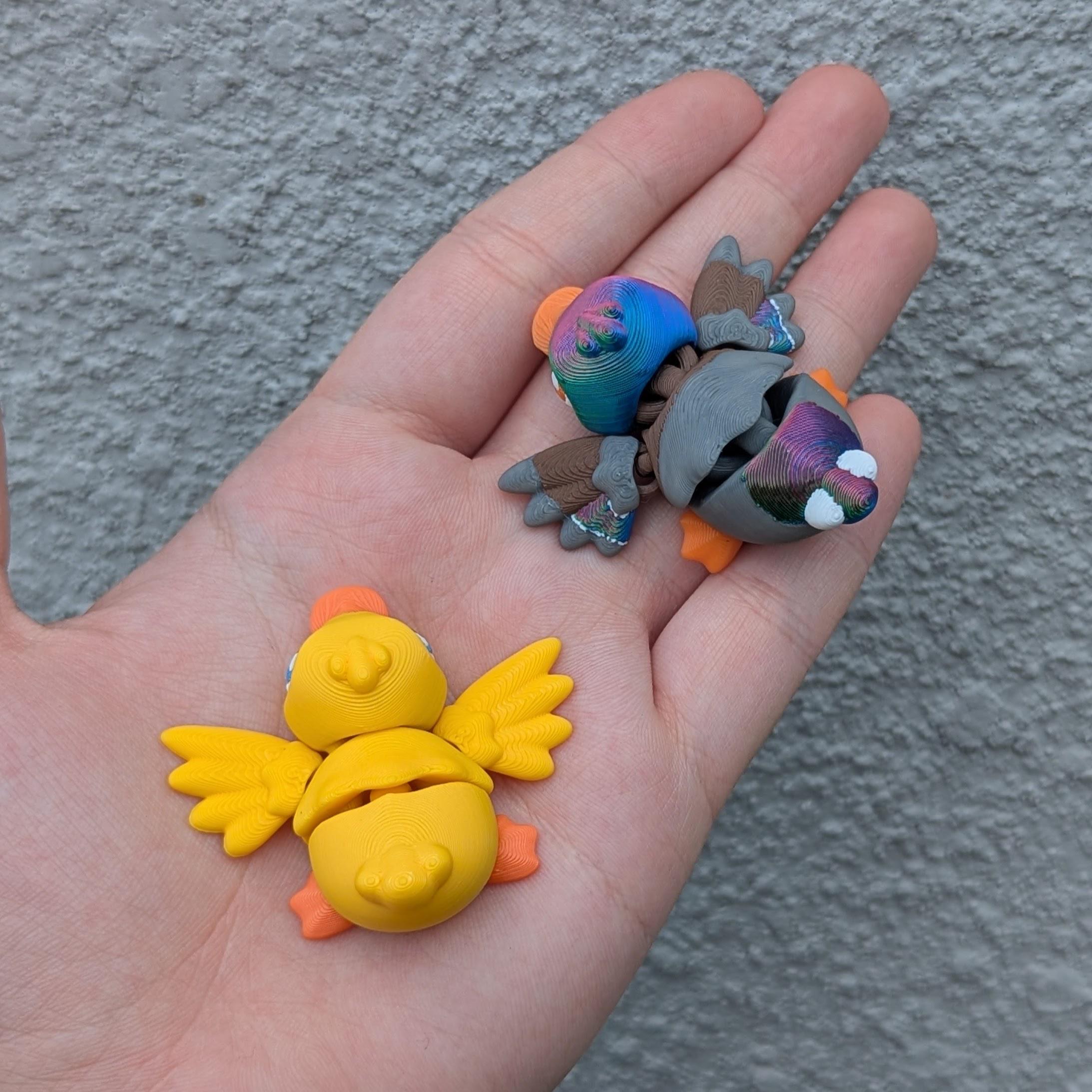 Mini Duck 3D Printed Articulated Figure, Mallard, Flexi Fidget,duck ...