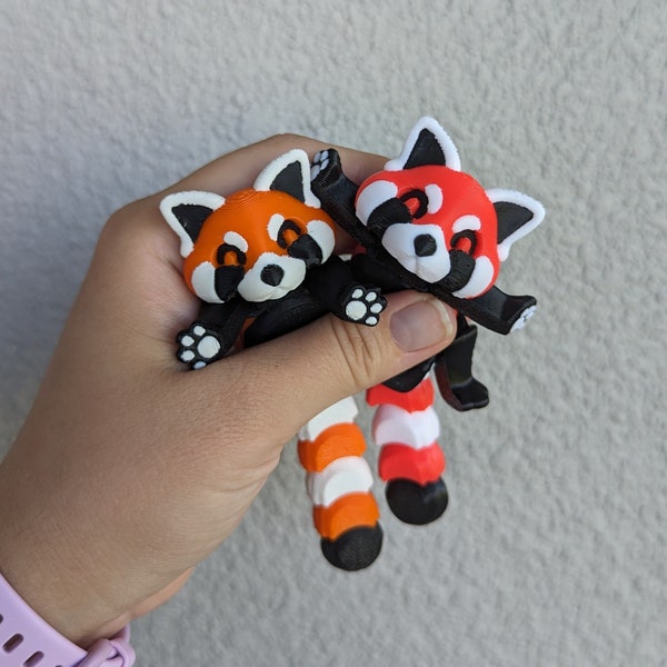 3d Printed Articulated Red Panda - Etsy