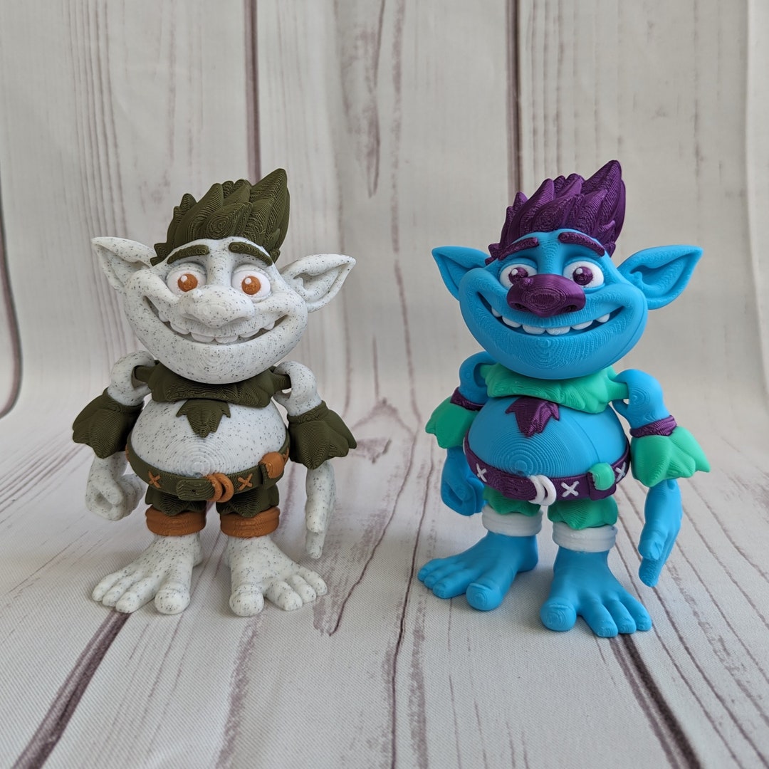 Large Troll 3D Printed Fidget Figure - Friendly Troll Model - Fun Desk ...