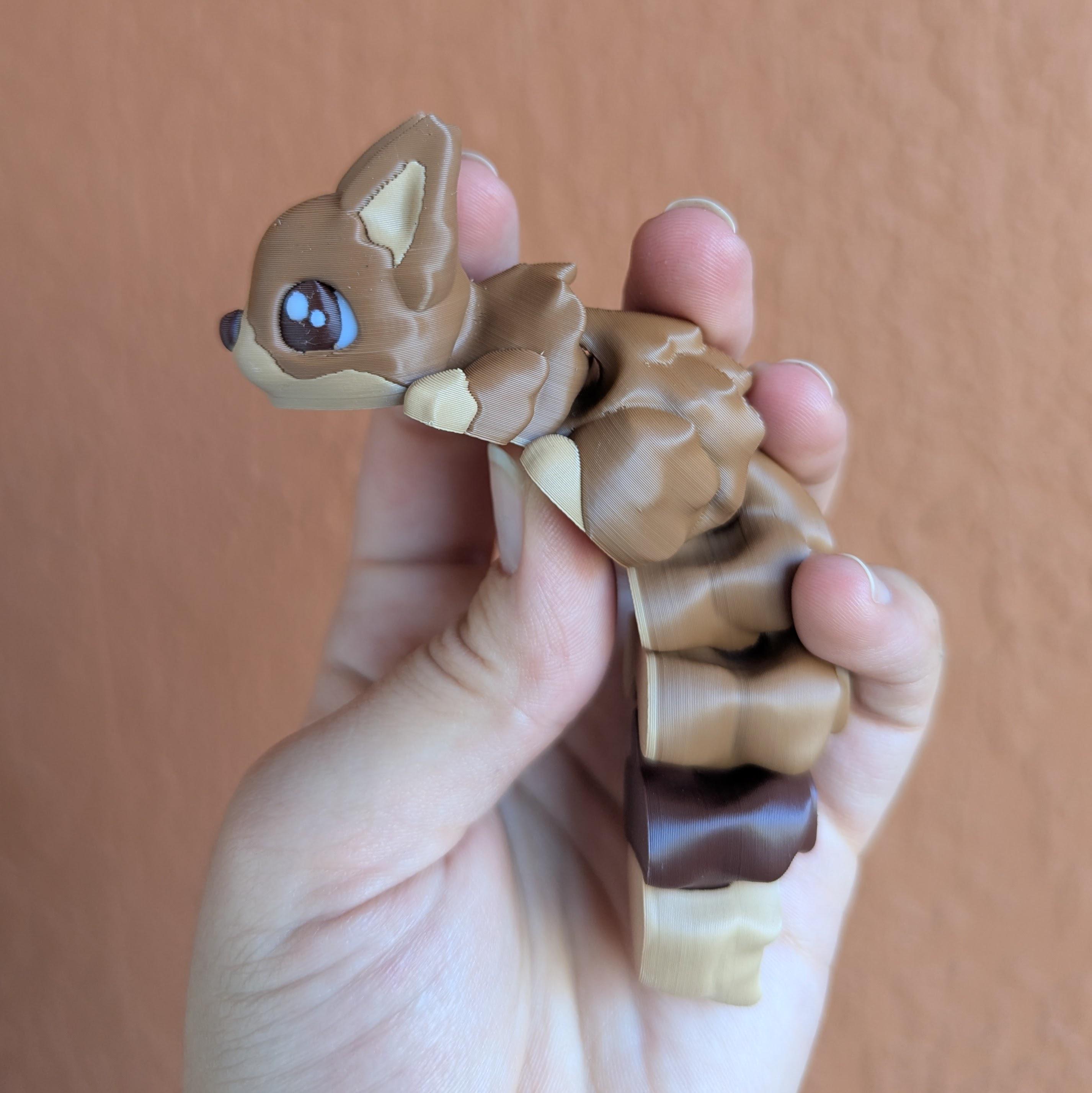 Squirrel 3D Printed Articulated Figure: Flexi Wildlife Model, Forest ...