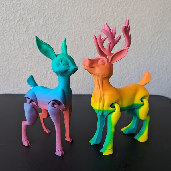 3d Articulated Deer - Etsy