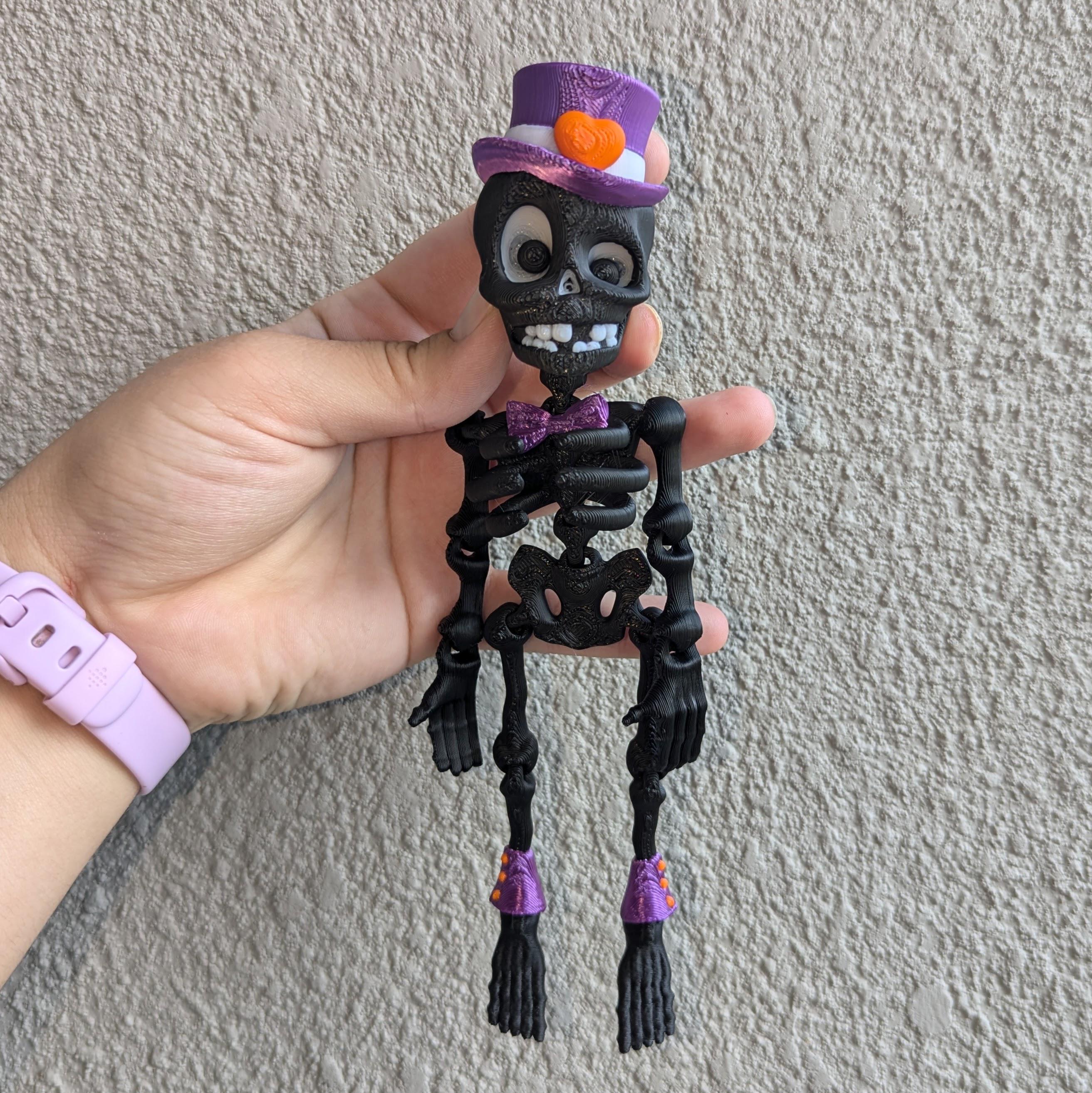 Dapper Skeleton 3D Printed Articulated Figure: Spooky Gentleman ...