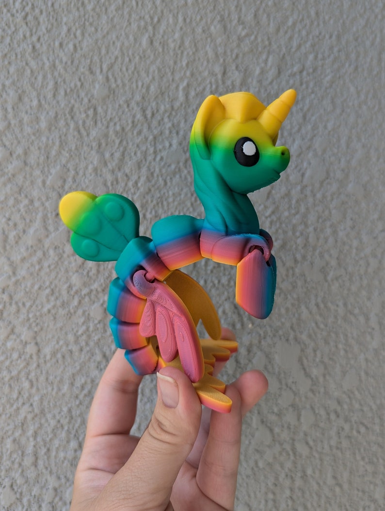 Mermaid Unicorn Magical 3D Printed Articulated Figure: Pegacorn ...