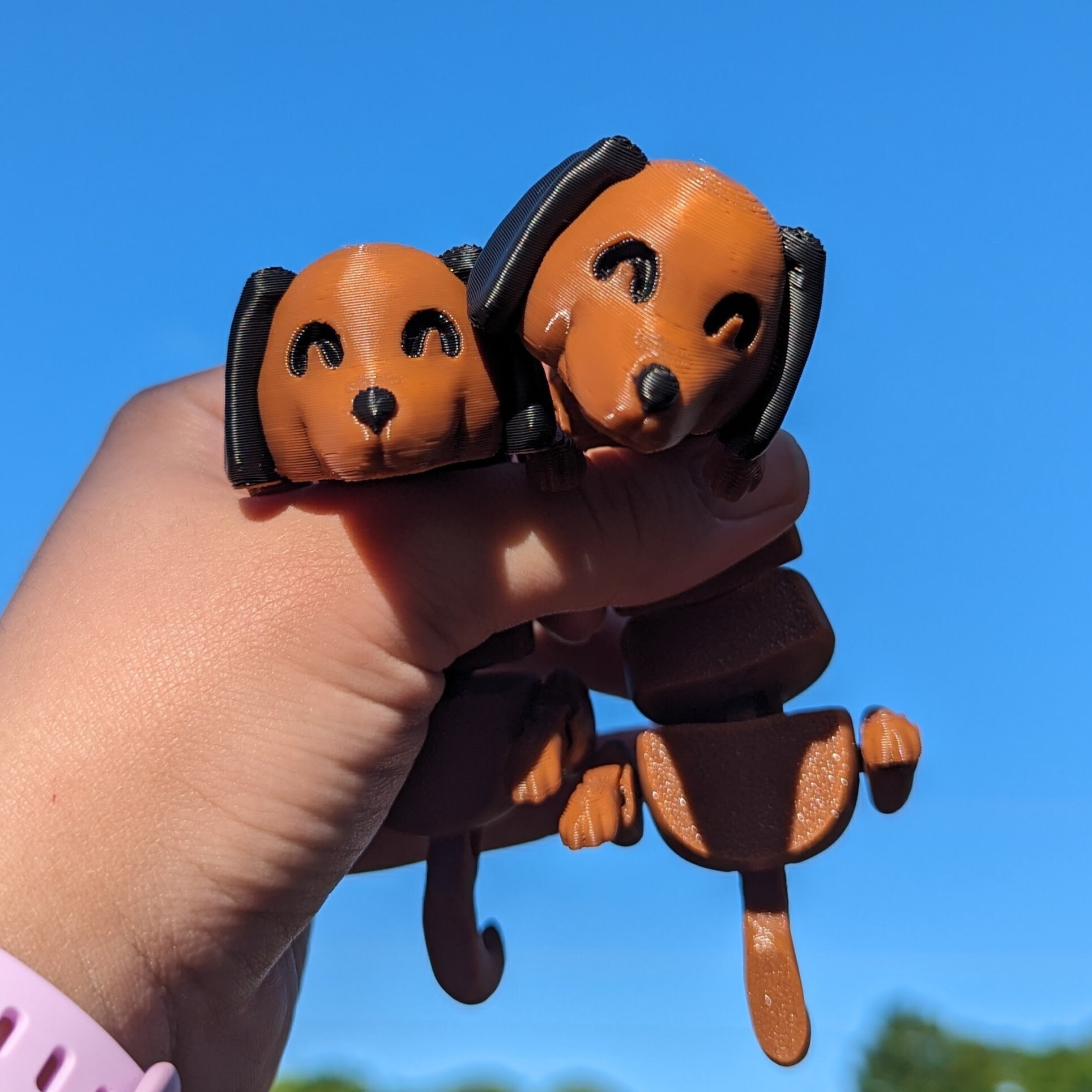 Dachshund 3D Printed Articulated Figure: Weiner Dog Model, Sausage Dog ...