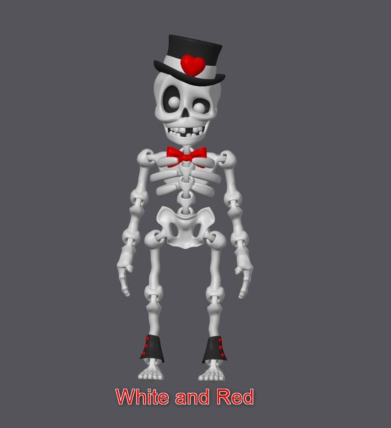 Dapper Skeleton 3D Printed Articulated Figure: Spooky Gentleman ...