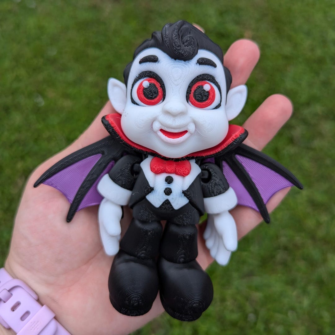Little Vampire Baby Dracula 3D Printed Articulated Figure: Unique ...