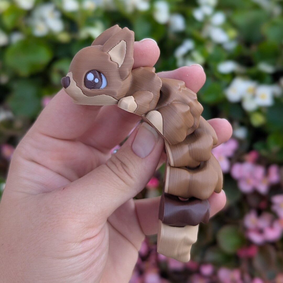 Squirrel 3D Printed Articulated Figure: Flexi Wildlife Model, Forest ...