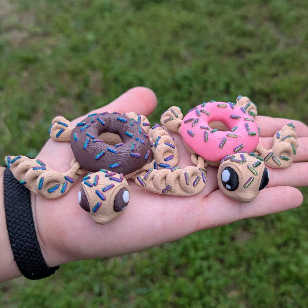 Donuturtle 3D Printed Articulated Figure: Donut Turtles, Dessert ...