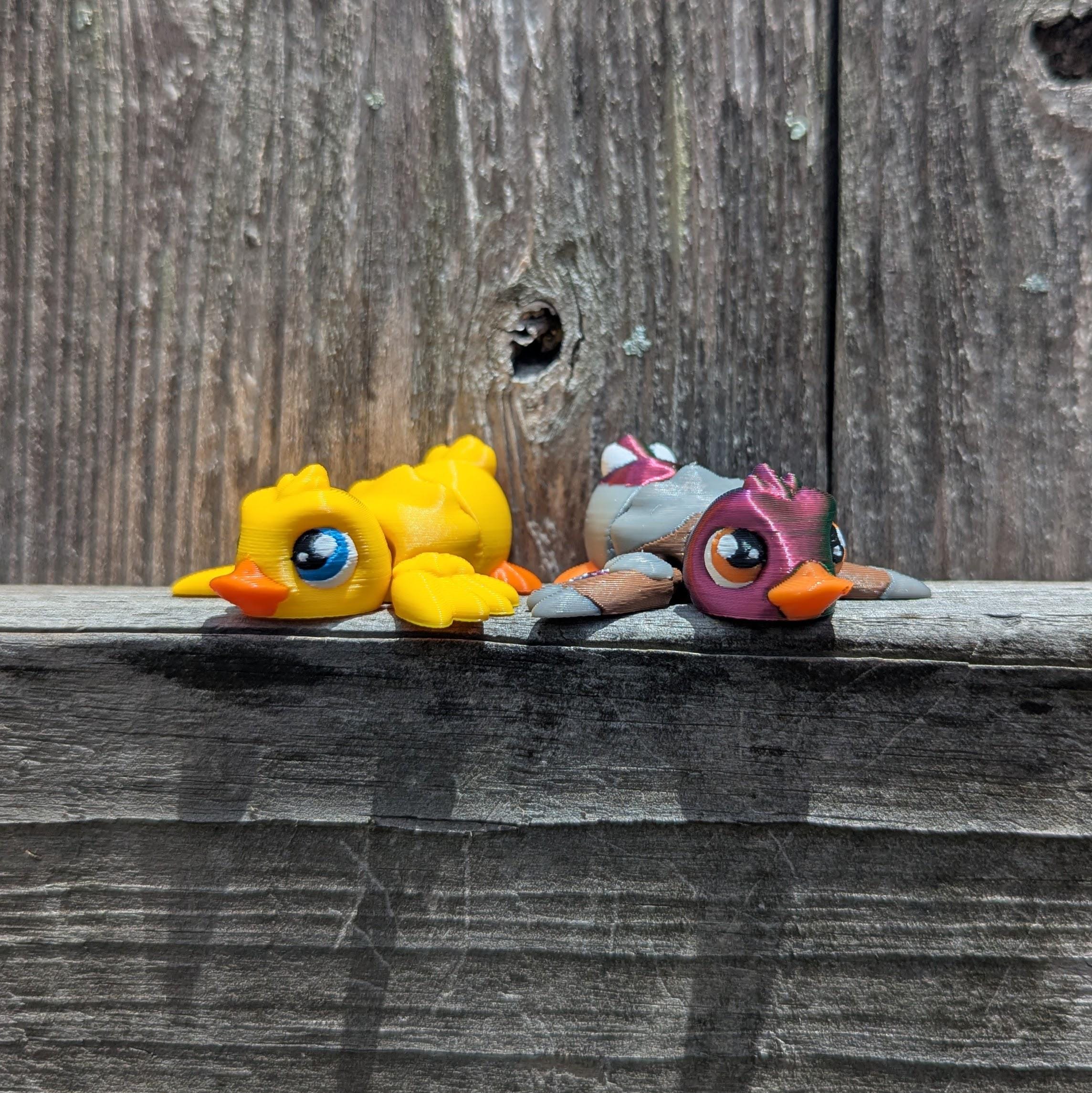 Mini Duck 3D Printed Articulated Figure, Mallard, Flexi Fidget,duck ...