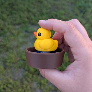 Rubber Ducky 3D Printed Clicker: Duck in Bath Tub Keyboard Fidget Model ...