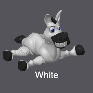 Grinning Donkey 3D Printed Figure - Cute Smiling Donkey - Twisting Head ...