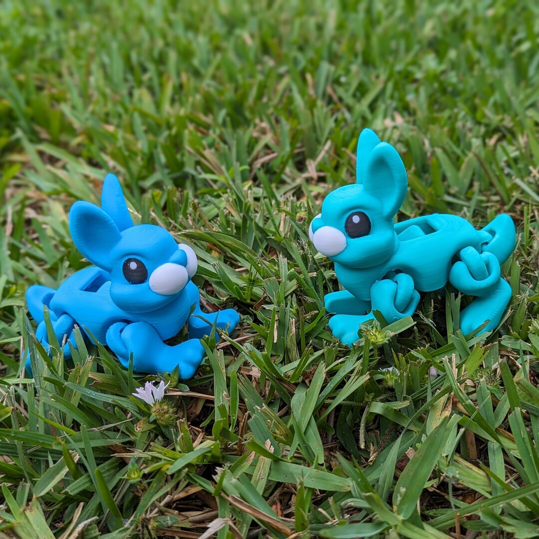Bunny 3D Printed Articulated Model With Moveable Legs: Running Bunny - Etsy