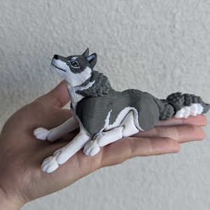 Wolf 3D Printed Articulated Figure - Wild Animal Model - Wildlife ...