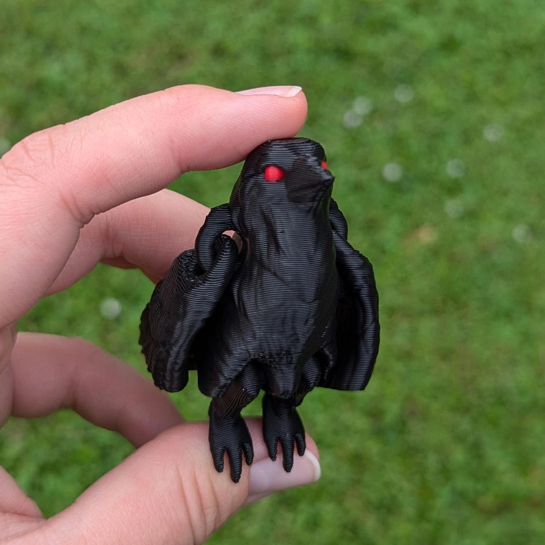 Mini Raven 3D Printed Articulated Figure: Spooky Desk Buddy, Halloween ...