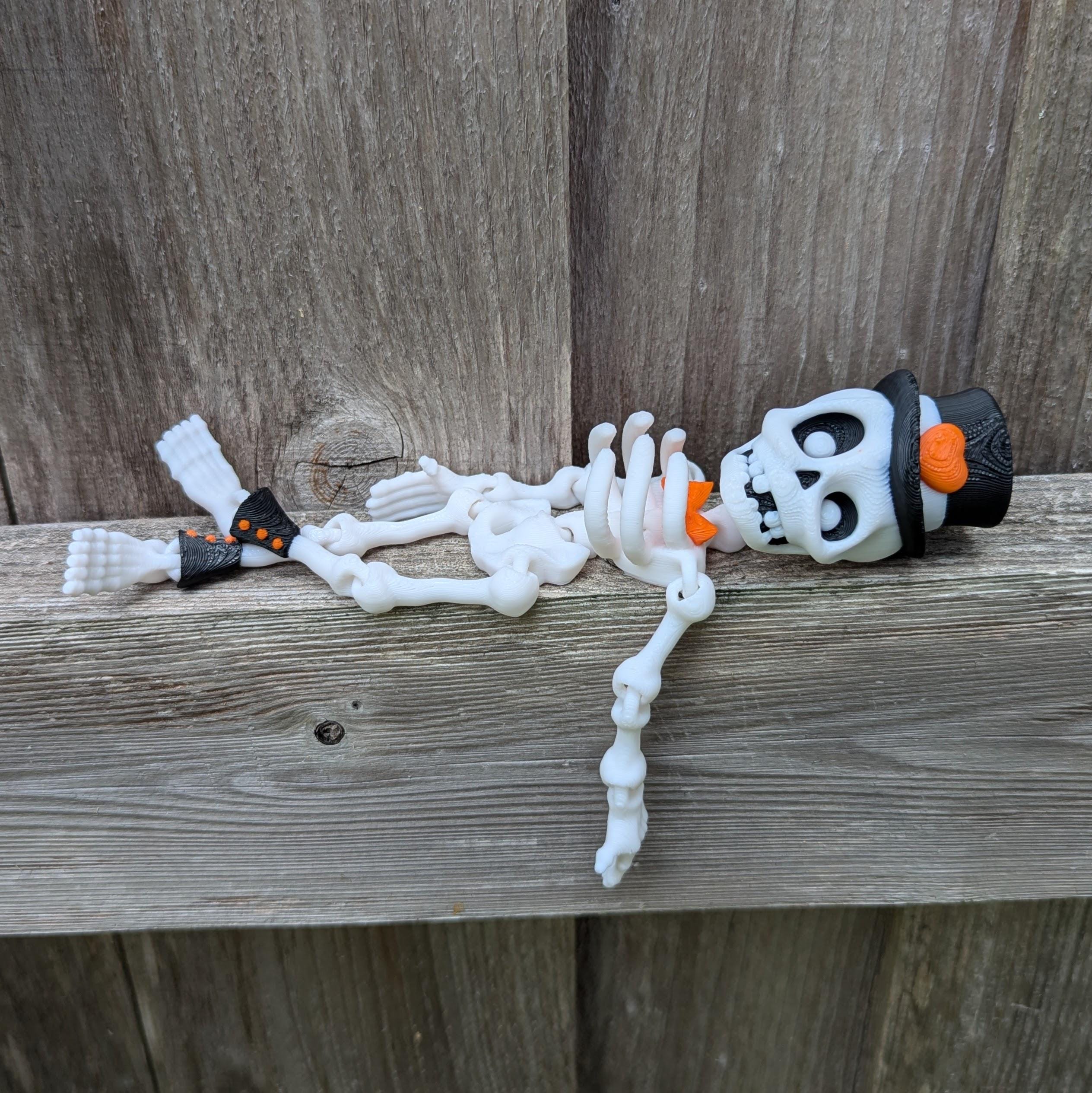 Dapper Skeleton 3D Printed Articulated Figure: Spooky Gentleman ...