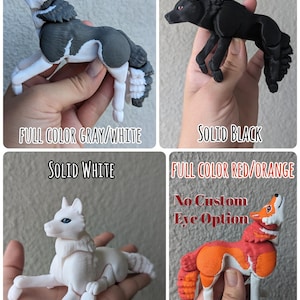 Wolf 3D Printed Articulated Figure - Wild Animal Model - Wildlife ...
