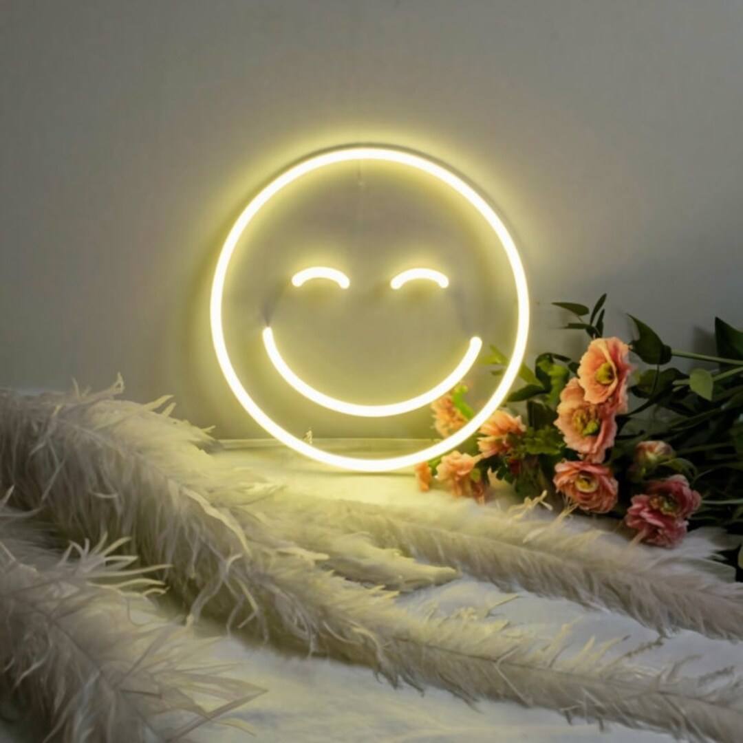 Smiley Face Neon Sign Led Neon Sign Bedroom Neon Sign Bedroom Neon Sign ...