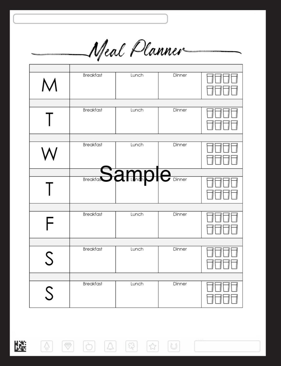 Weekly Meal Plan V2 Rocketbook Template - Etsy