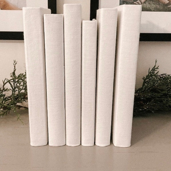 White Decorative Books - Etsy