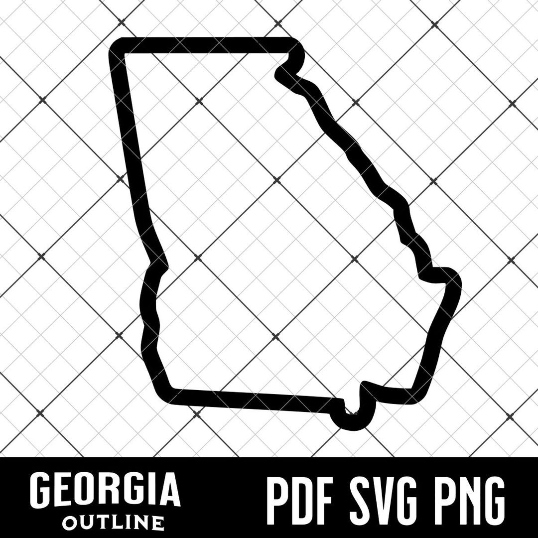 Georgia Outline SVG for Cricut, Cut File, Georgia SVG, Commercial Use ...