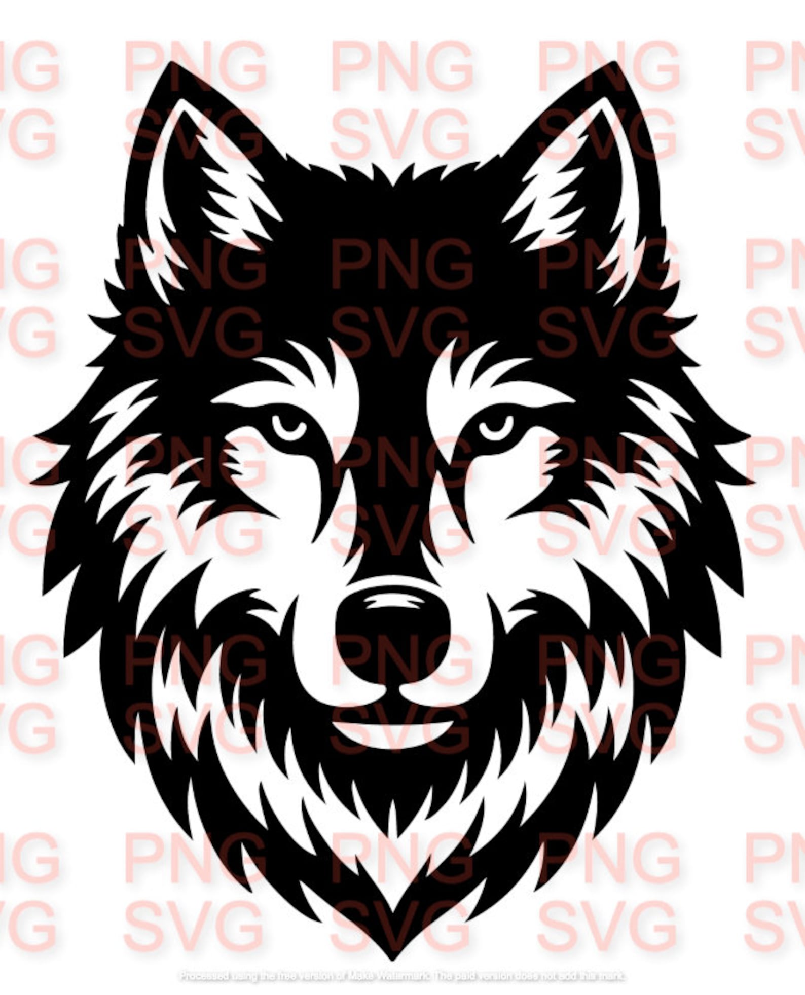 Wolf Face SVG File for Cricut Printable Png SVG Laser File Digital ...