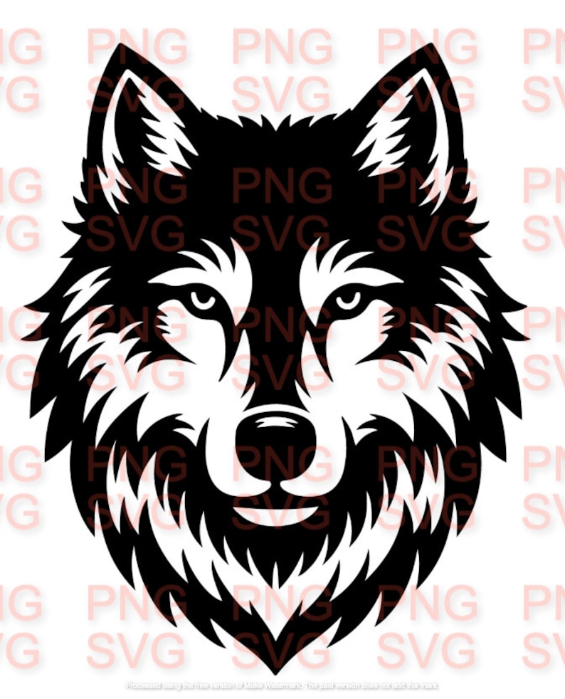 Wolf Face SVG File for Cricut Printable Png SVG Laser File Digital ...