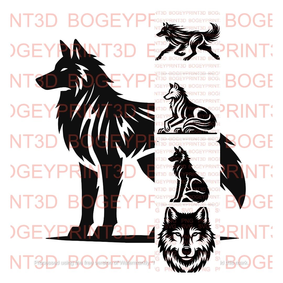 Wolf SVG: Laser Cut Files, Cricut, Printable PNG (digital Download) - Etsy